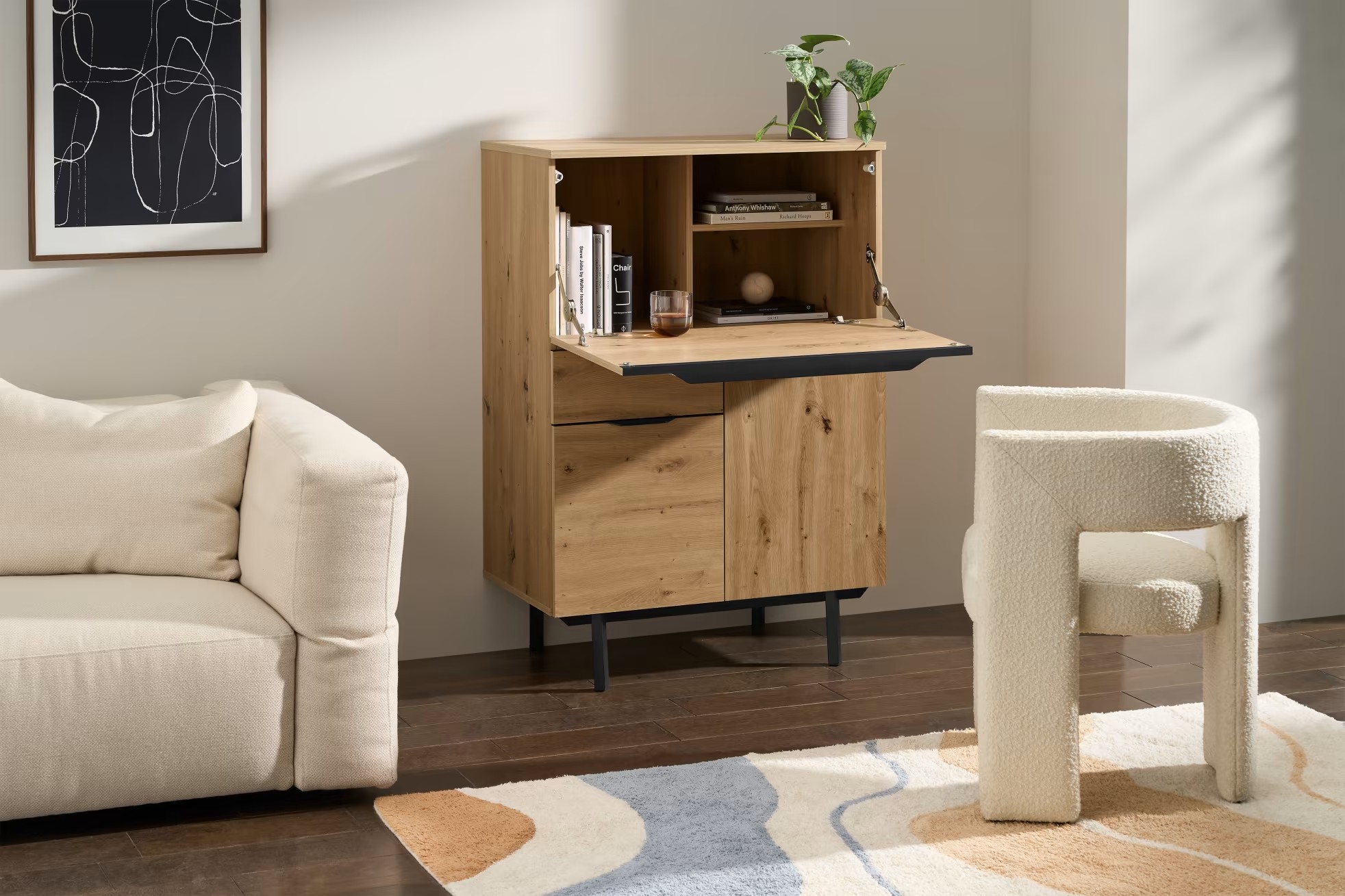 Bureau secrétaire : meuble vintage pratique et compact - NuageDeco