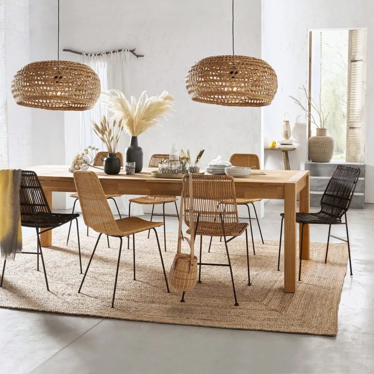 Chaise en rotin pour la salle à manger : 30 modèles tendance - NuageDeco