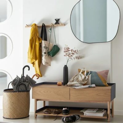 Meuble banc d'entrée avec rangements : 20 modèles design - NuageDeco
