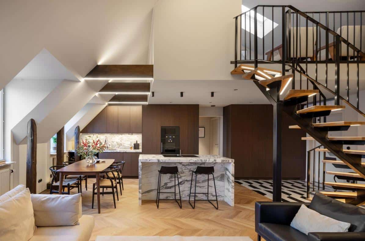 Un appartement haut de gamme aux matériaux nobles à Stockholm - NuageDeco