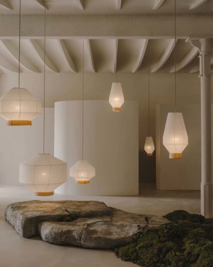 Luminaire Japandi : lampe, suspension, plafonnier japonais - NuageDeco